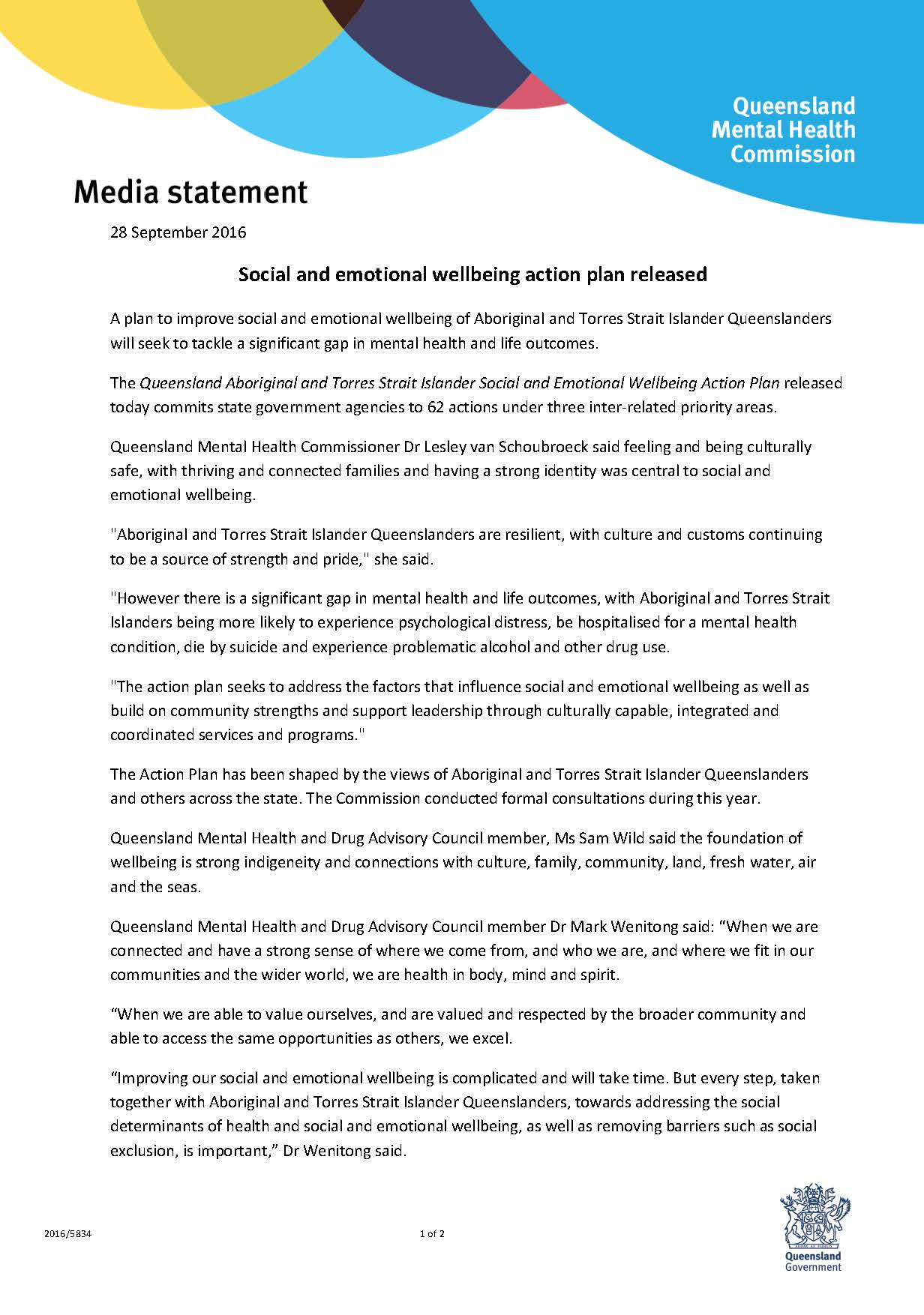 Indigenous social and emotional wellbeing action plan launched ...